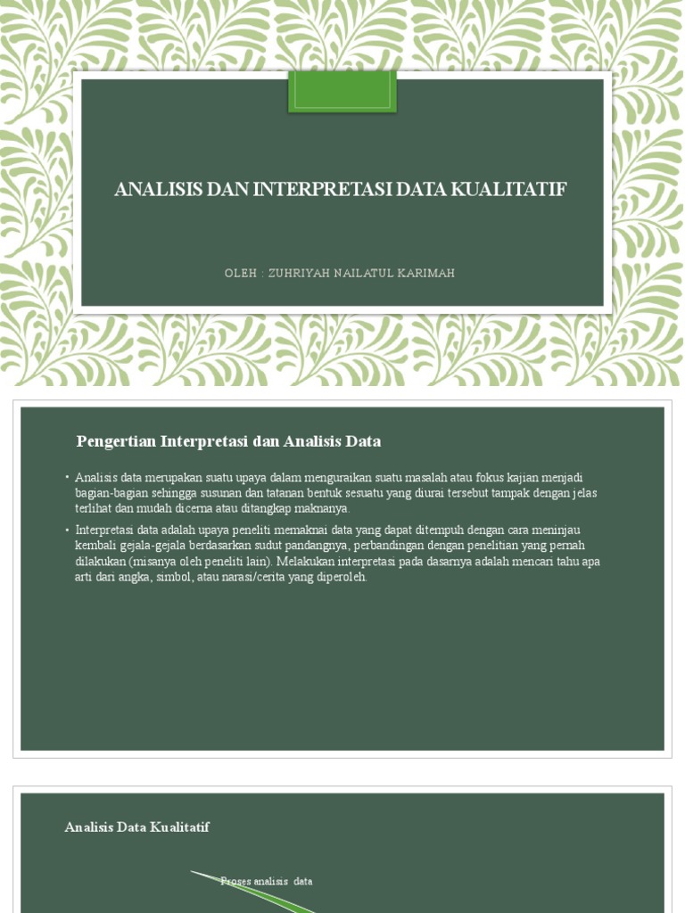 Analisis Dan Interpretasi Data Kualitatif | PDF