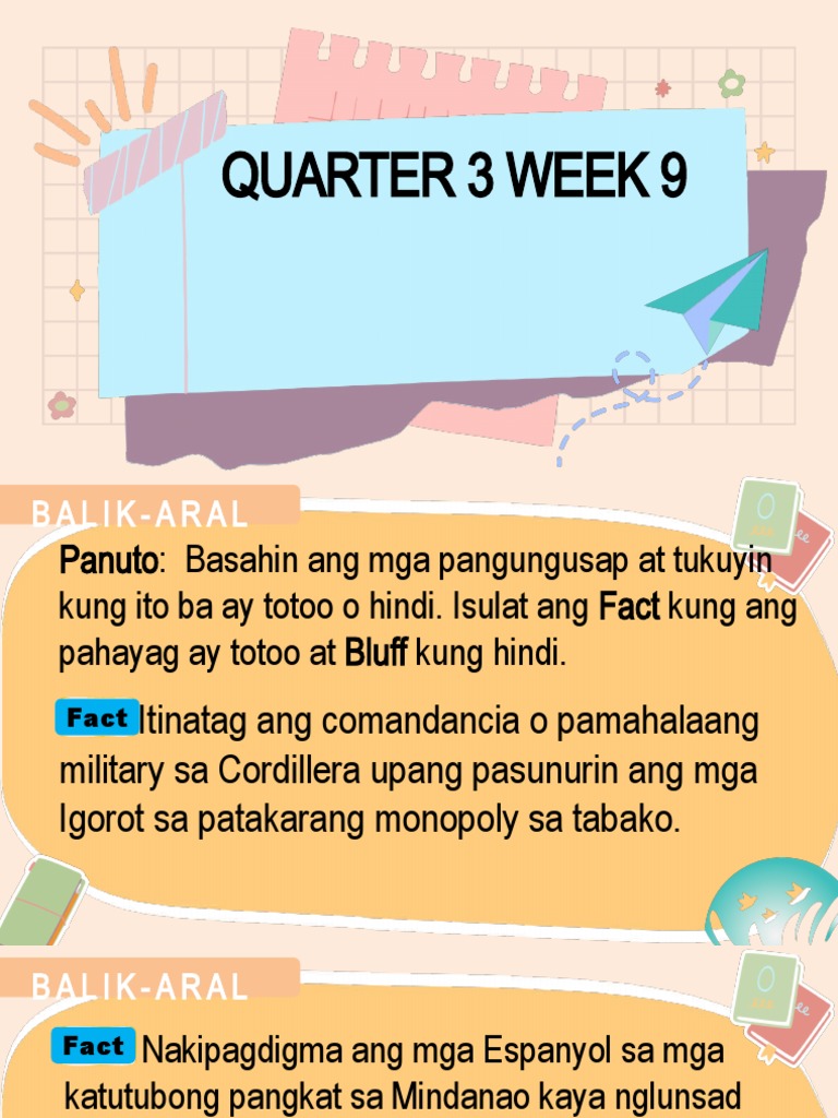 G5Q3 Week 9 Ap | PDF