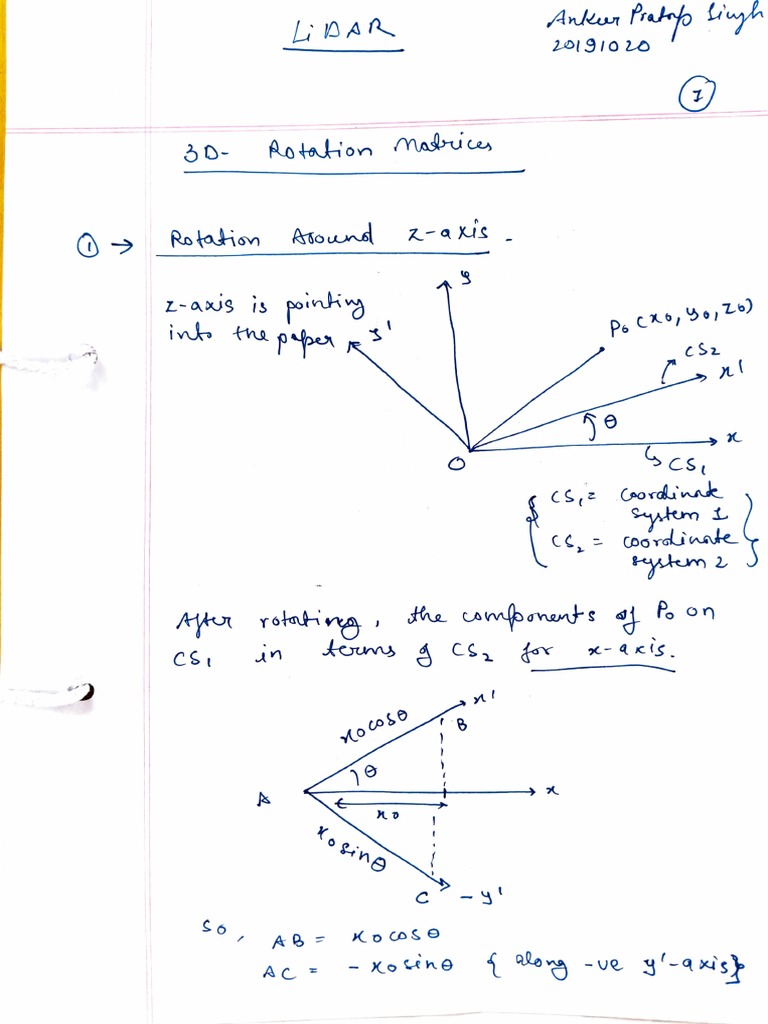 LiDAR Rotation Matrices Assignment | PDF