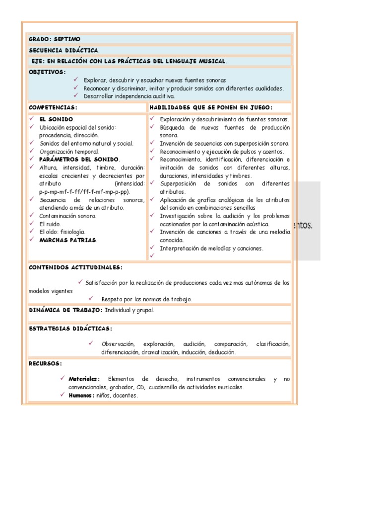 SECUENCIA DIDACTICADE 7mo GRADO | PDF