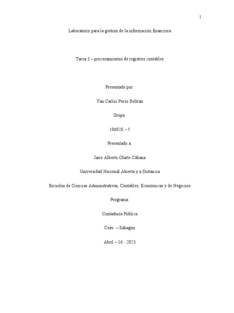 Tarea 3 - Laboratorio - Yan Perez - Grupo 5 | PDF