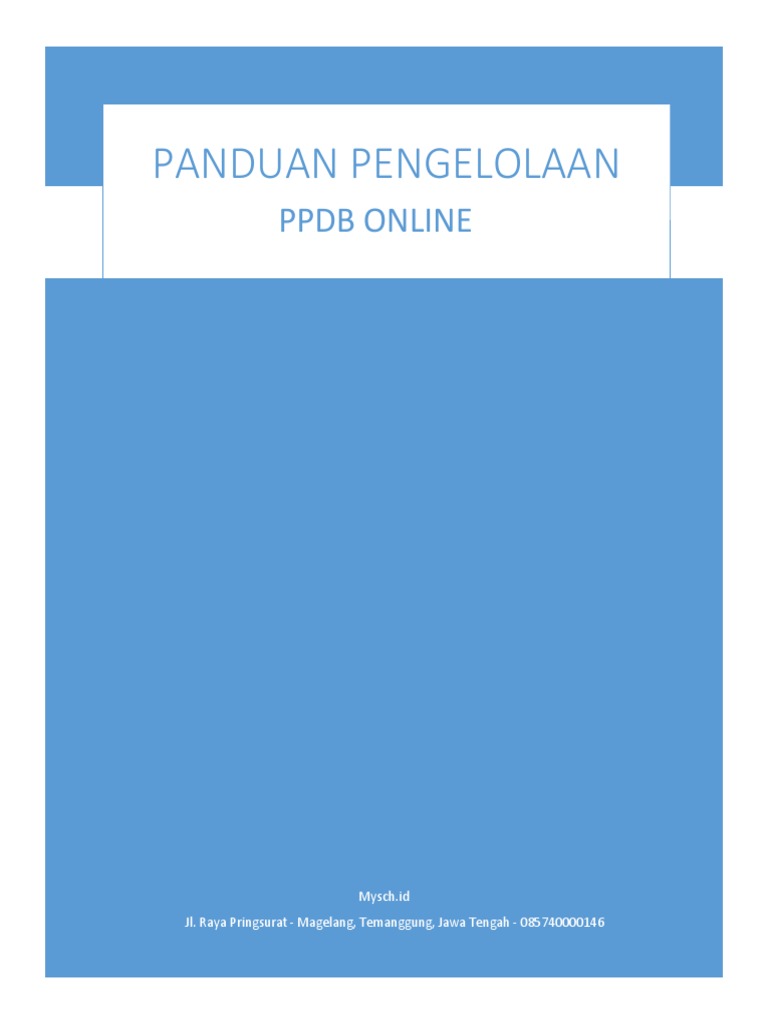 Panduan Pengelolaan PPDB PDF | PDF