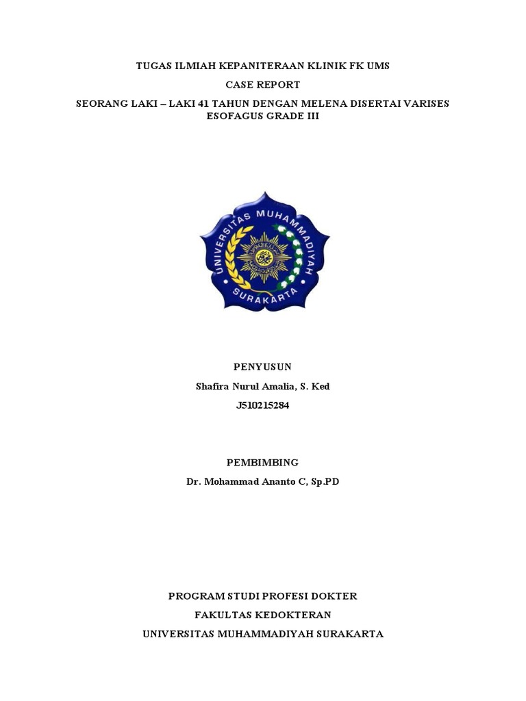 Melena dan Varises Esofagus Grade III | PDF