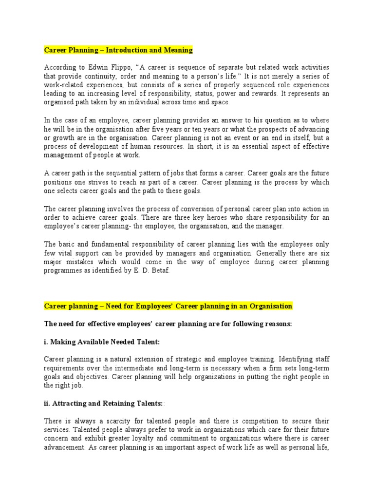 Unit 8 Career Planning | PDF