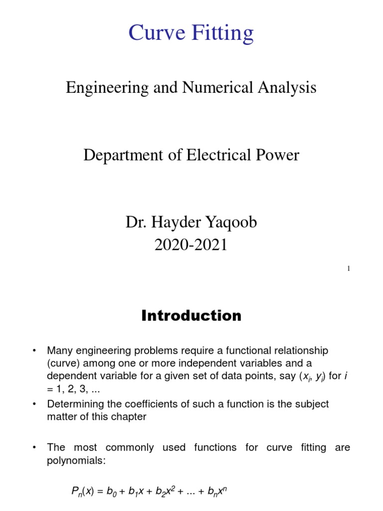 Introduction To Curve Fitting PDF | PDF