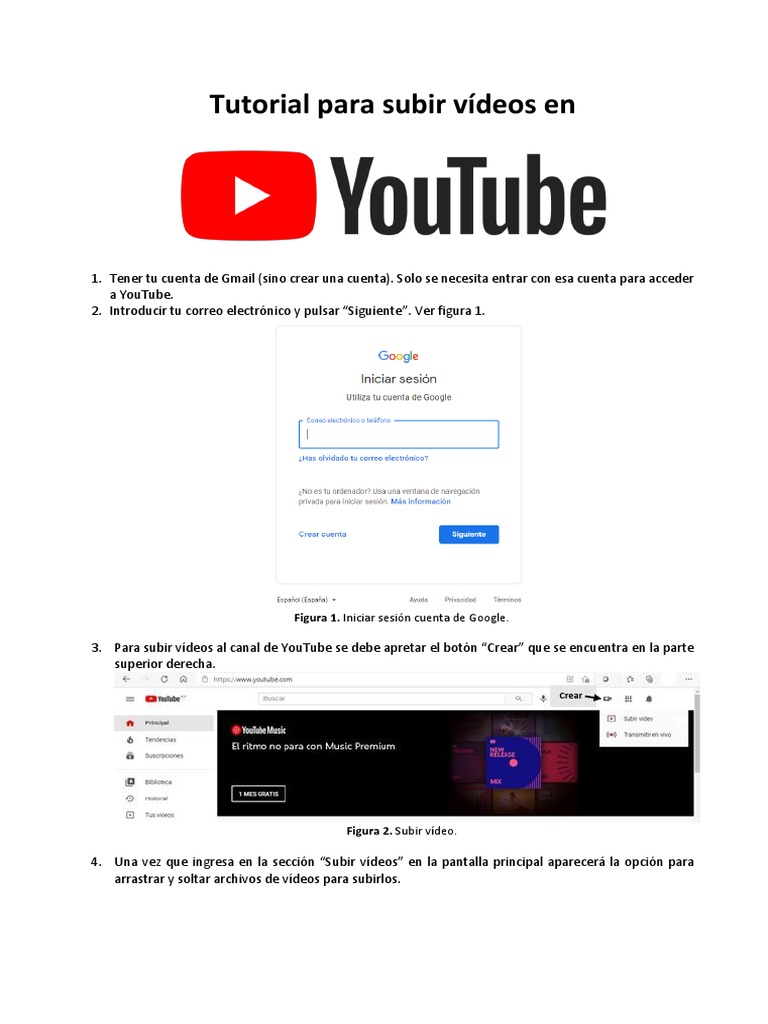 Tutorial para Subir Vídeos en YouTube PDF | PDF