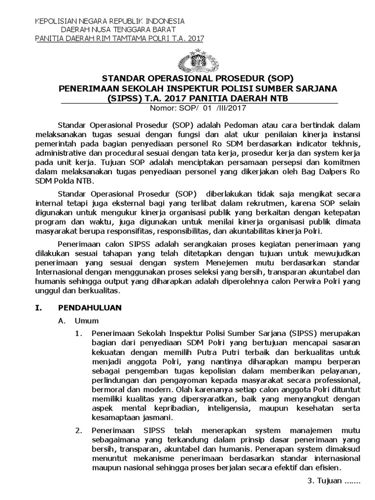 Sop Sipss | PDF
