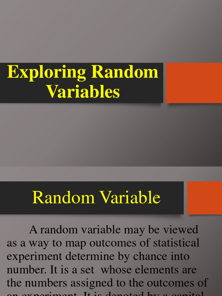 Statistics and Probabbility 11 - Random Variables and Probability ...