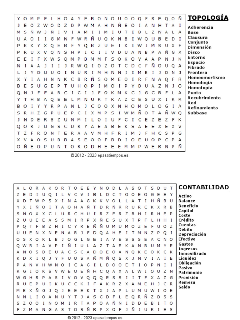 2 Sopas de Letras | PDF