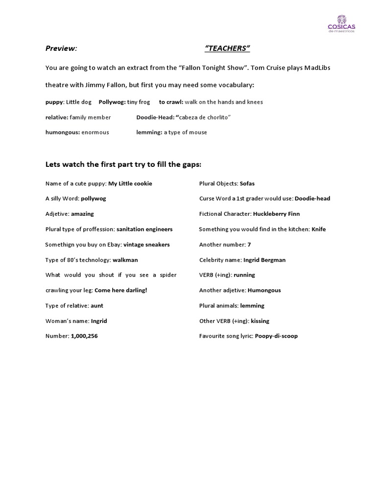 Mad Libs English PDF | PDF