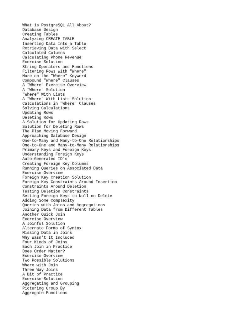 SQL and PostgreSQL The Complete Developer's Guide | PDF