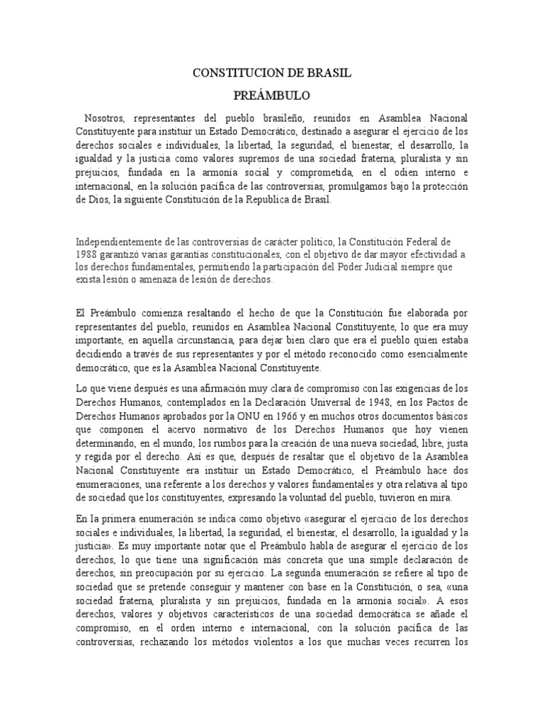 Constitucion de Brasil | PDF