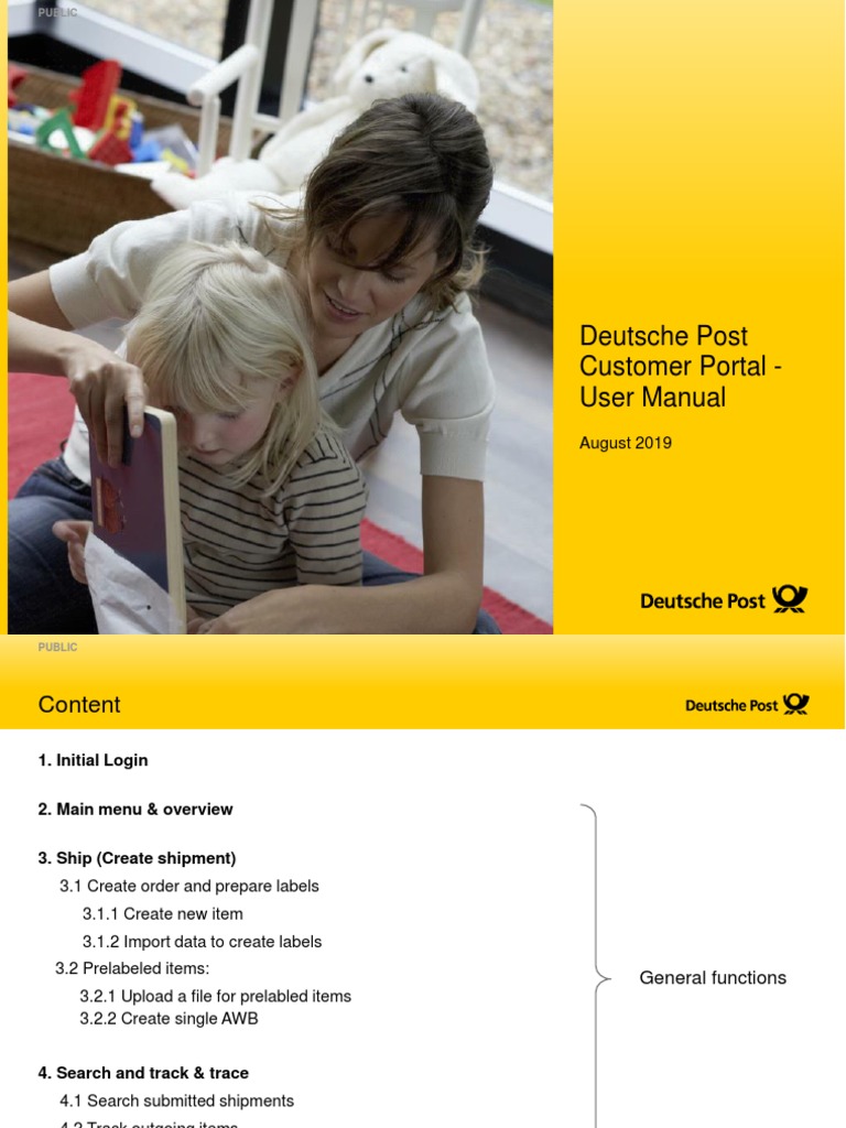 Deutsche Post Customer Portal User Manual Overview | PDF | Software | Computing