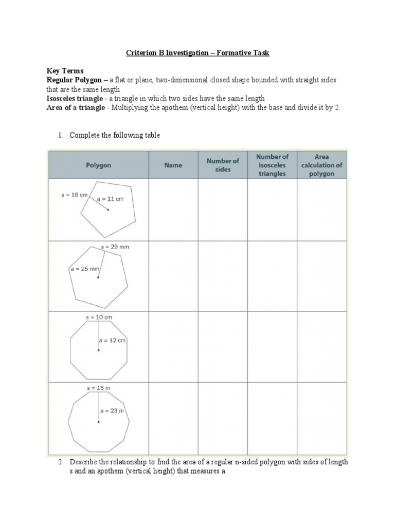 Criterion B Investigation Formative | PDF