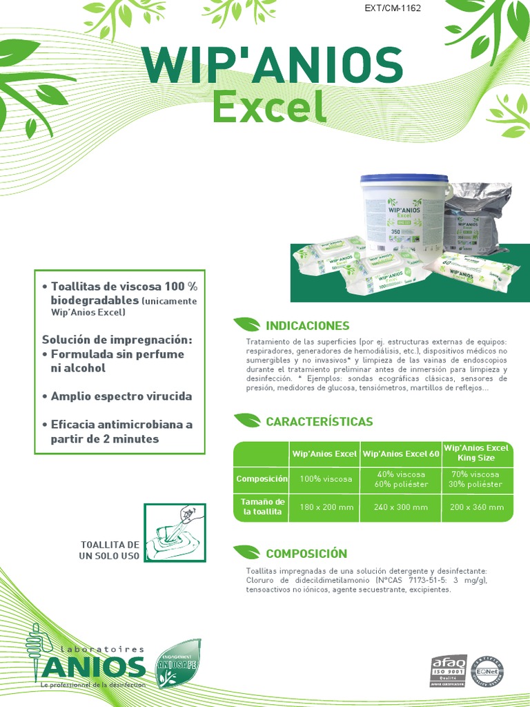 Desinfectante - WIP'ANIOS Excel PDF | PDF
