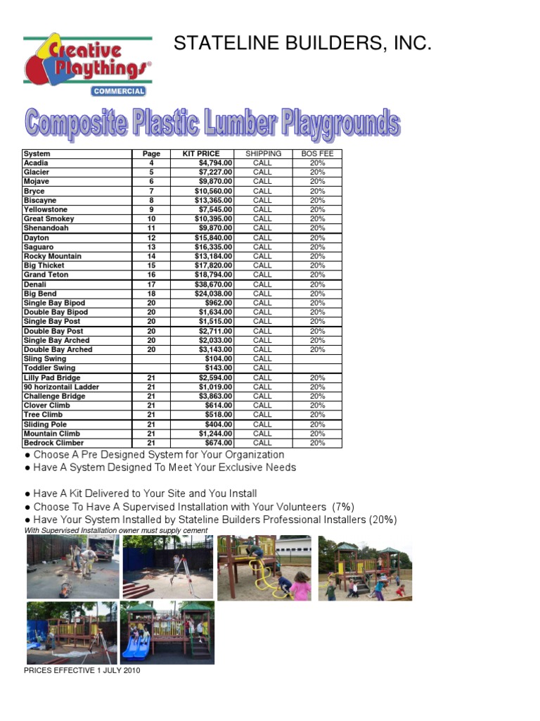 Stateline Builders Kit Pricing Guide | PDF