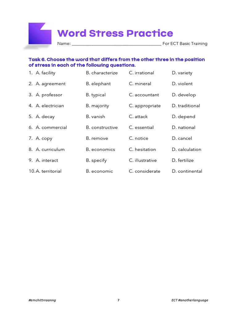 word stress.pdf | PDF