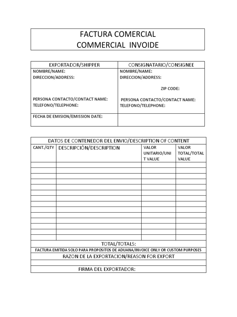 Factura Comercial | PDF