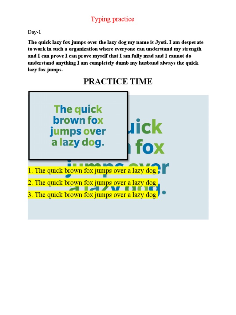 Typing Practice | PDF