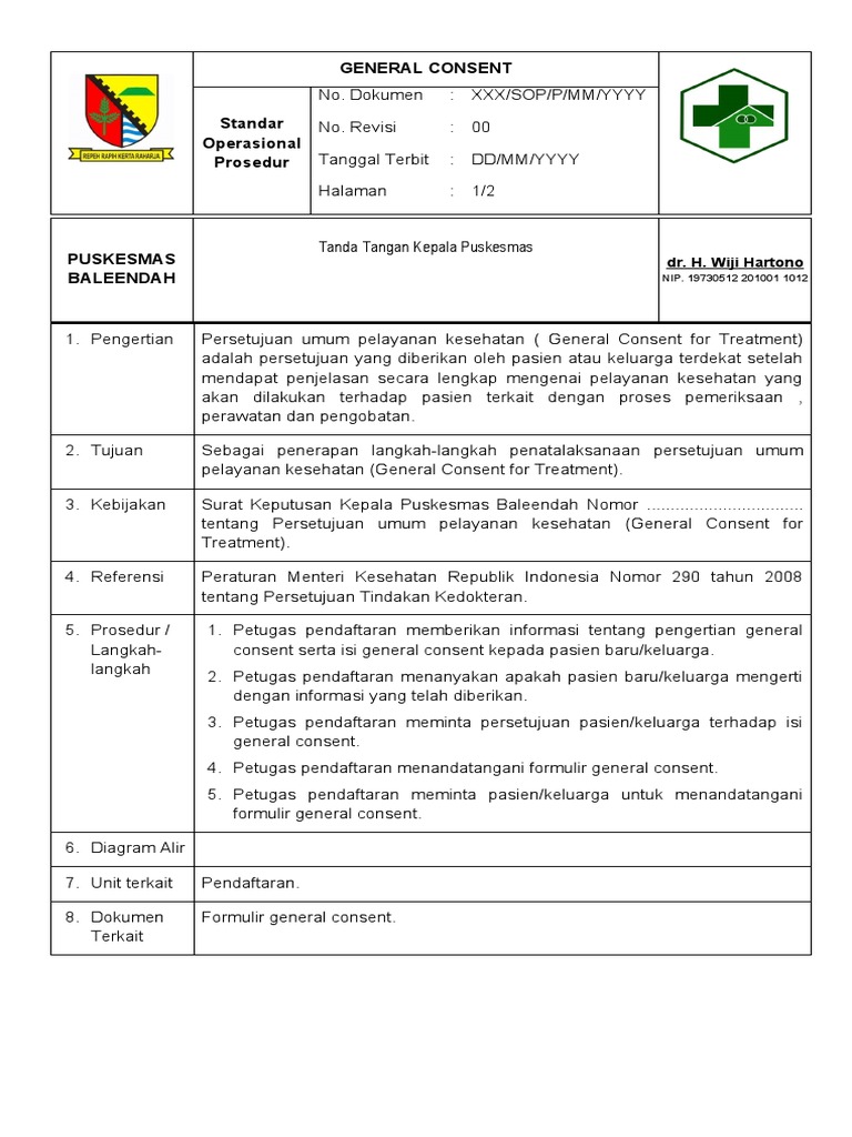 SOP GENERAL CONSENT | PDF