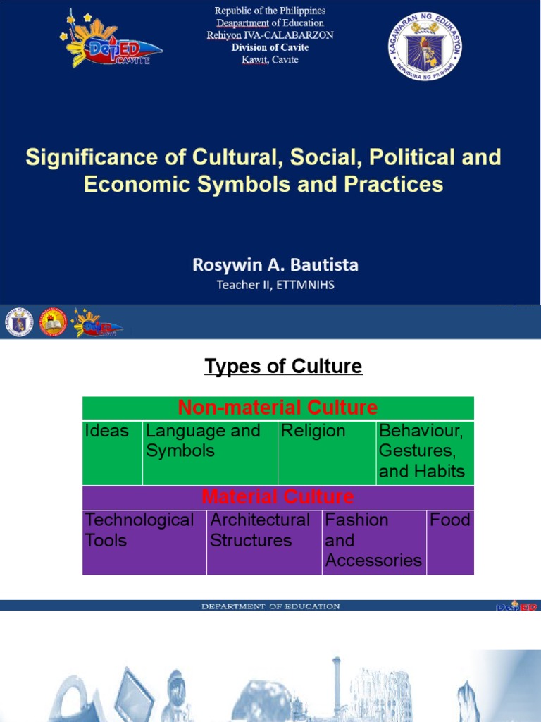 Week 56 UCSP CULTURALSOCIAL AND ECONOMIC SYMBOLS AND PRACTICES | PDF