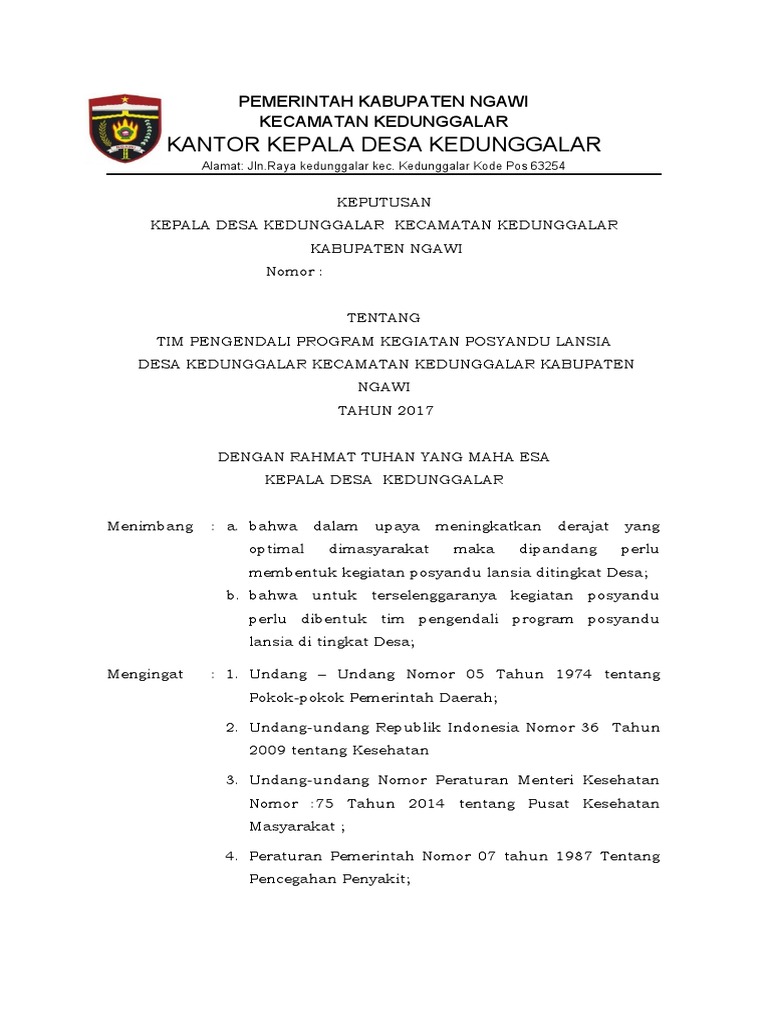SK Desa Lansia | PDF