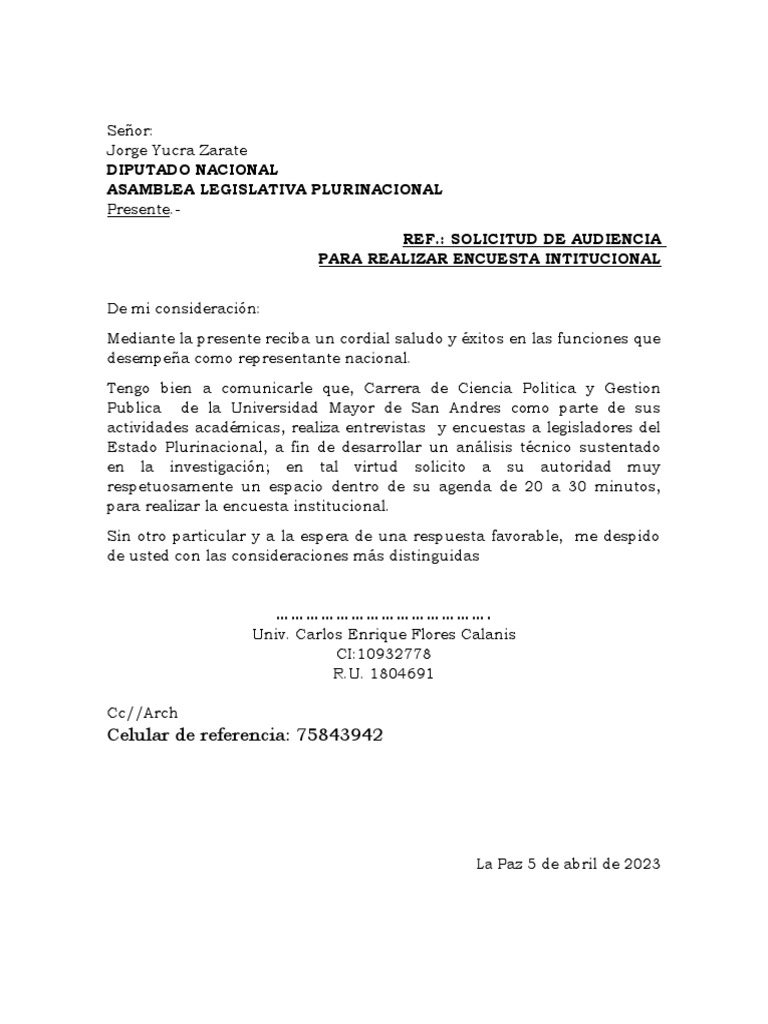 Solicitud de Audiencia | PDF