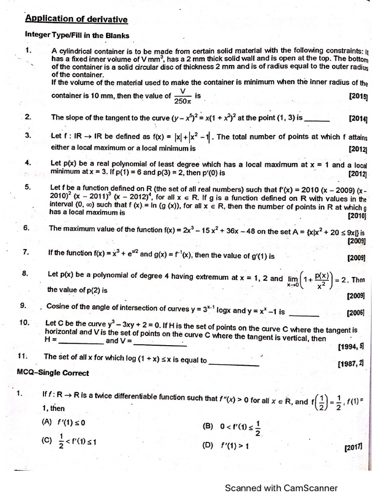 Aod - Iit Jee Advance Archive PDF | PDF