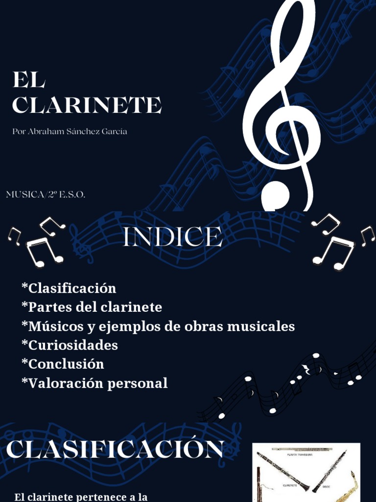 Presentación Proyecto Musical Versátil Notas Musicales Azul Marino PDF ...