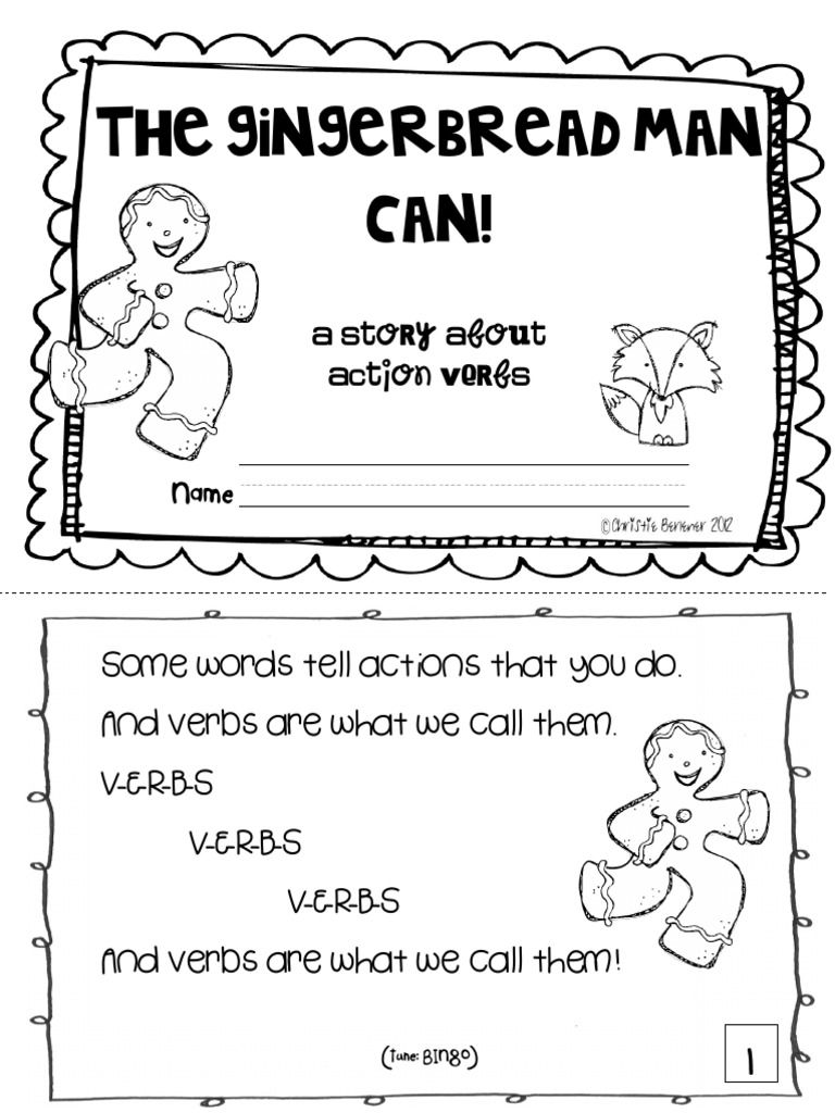 TheGingerbreadManCanAbookaboutactionverbs 1 PDF | PDF