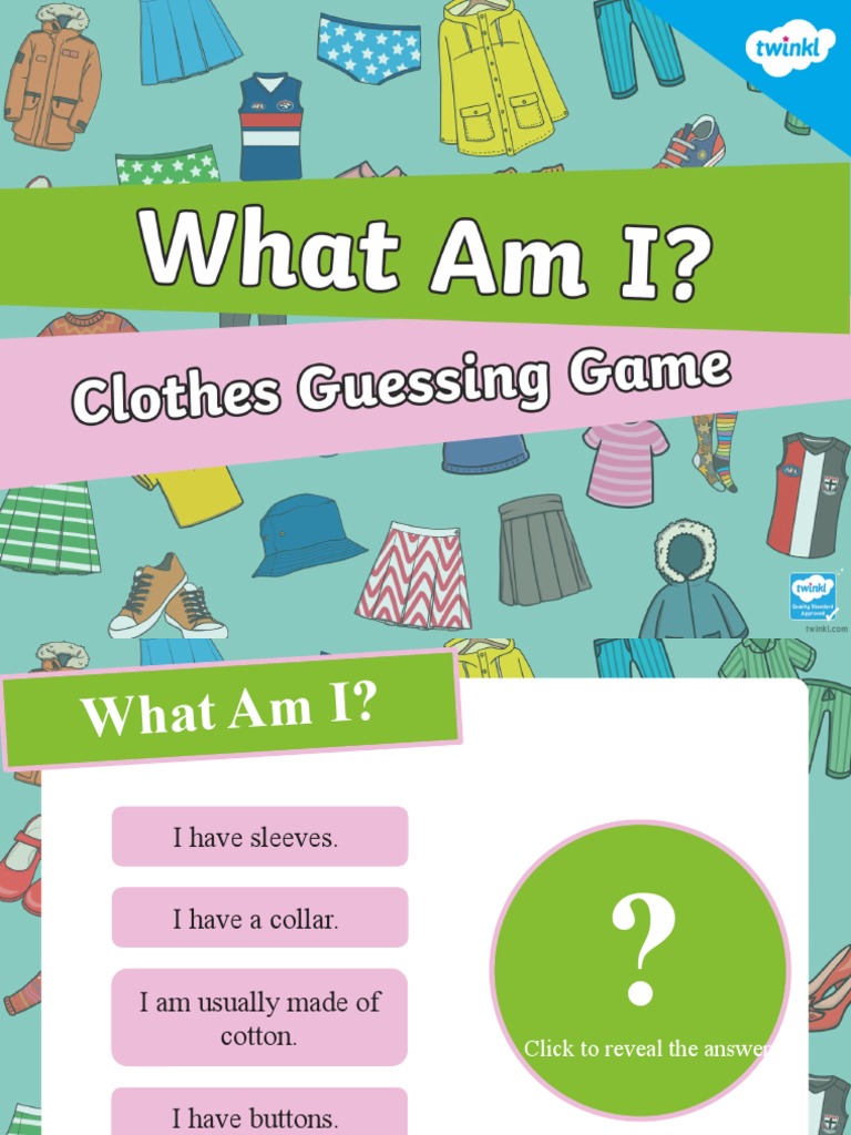 T TP 3115 What Am I Clothes Guessing Game Powerpoint - Ver - 1 | PDF