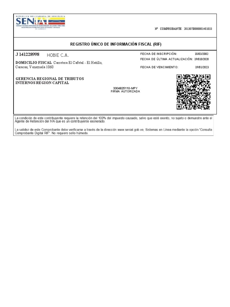 RIF EMPRESA FICTICIA | PDF