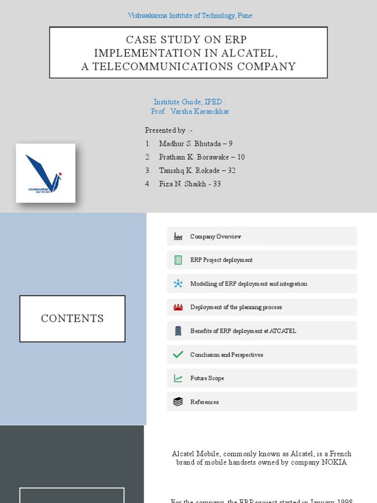 ERP Implementation Case Study: Alcatel | PDF | Enterprise Resource Planning | Databases