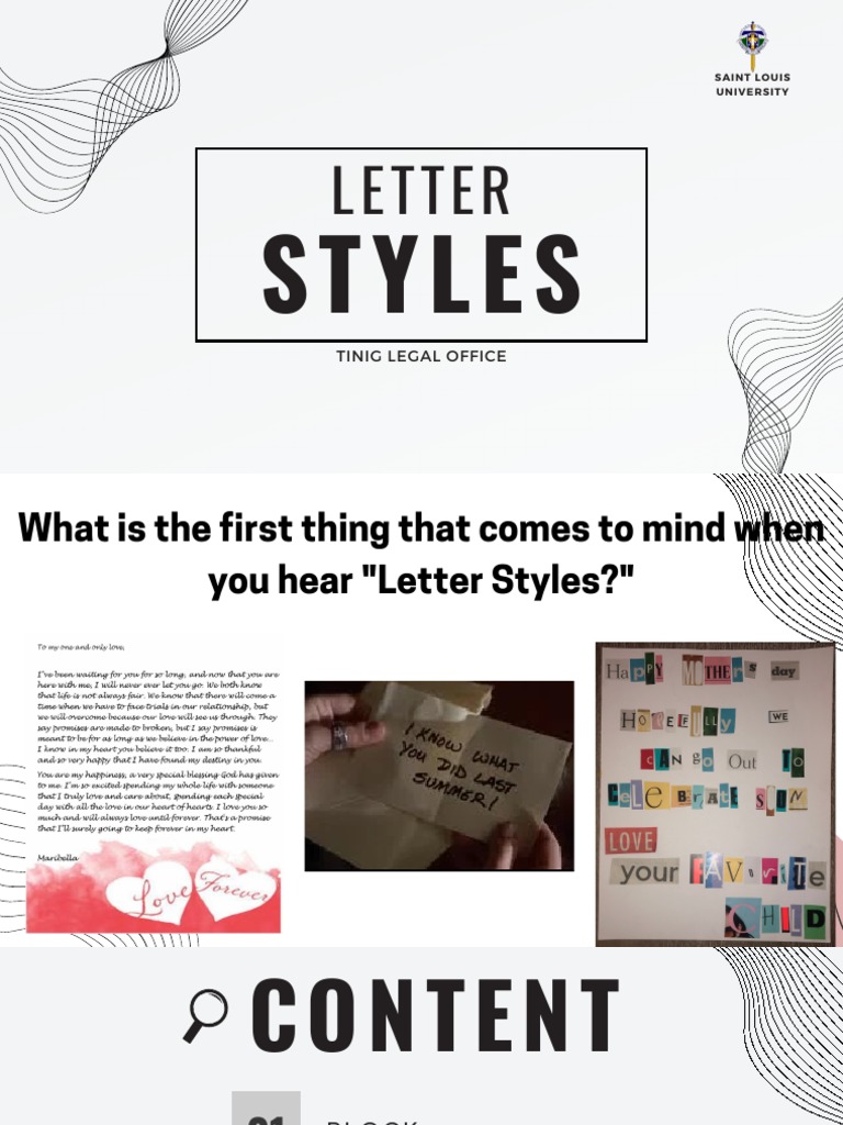 Letter Styles - Block, Modified Block, and Semi-Block (Tinig Legal ...