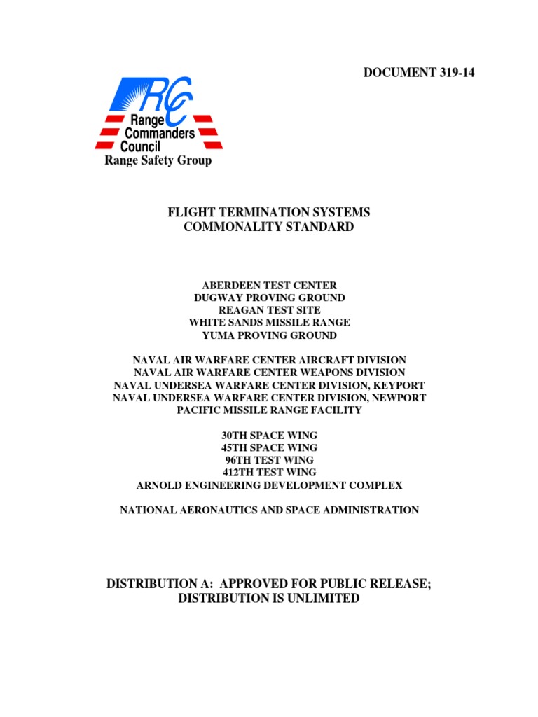 319-14 Flight Termination Systems Commonality Standard Public Release ...