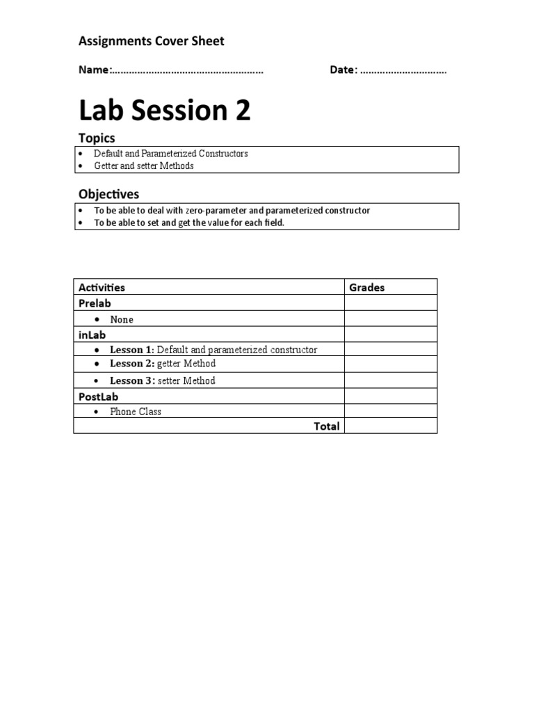 Lab 2 Pdf Programming Constructor Object Oriented Programming 0015