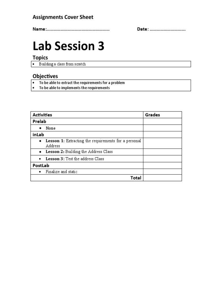 Lab 3 Pdf Constructor Object Oriented Programming Programming 6773