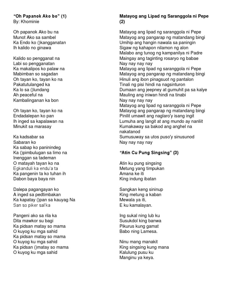 Awiting Bayan Performance PDF | PDF