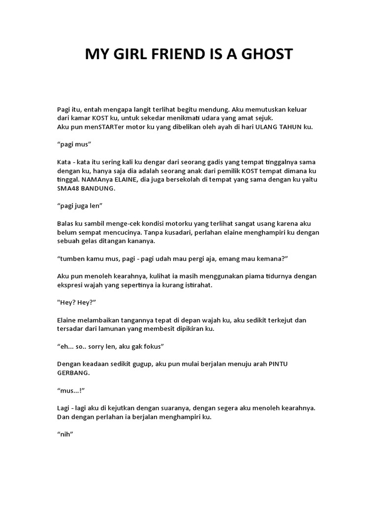 My Girl Friend Is A Ghost Pdf