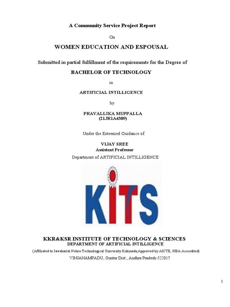 Women Education and Espousal Report | PDF