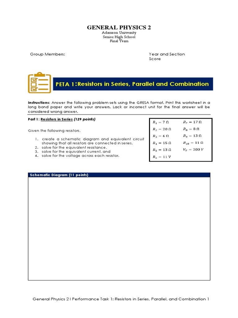 Physics Task: Resistor Circuits | PDF