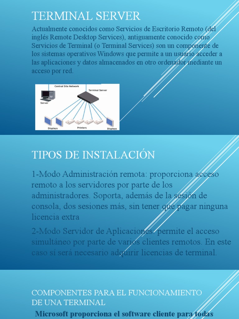 Exposicion | PDF | Servicios de escritorio remoto | Microsoft Windows