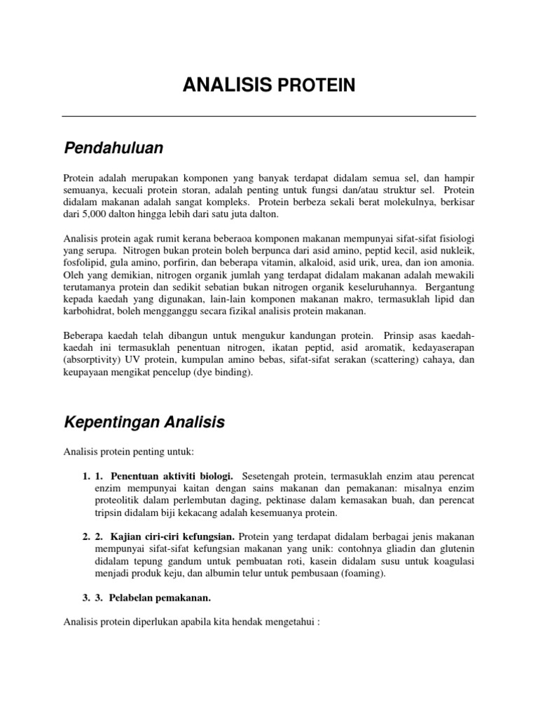 Analisis Protein | PDF
