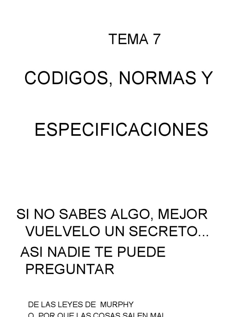 07 Codigos y Normas | PDF