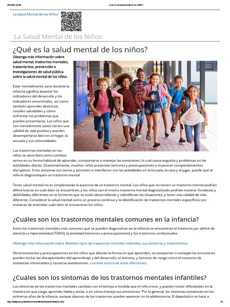 ¿Qué Es La Salud Mental de Los Niños - PDF | PDF