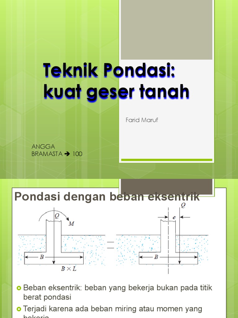 Mg03-Pondasi Dangkal Beban Eksentrik PDF | PDF