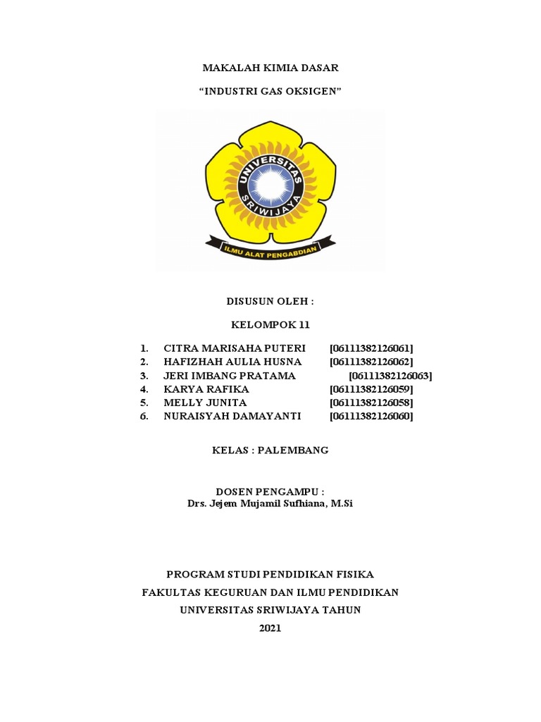 Makalah Industri Gas Oksigen | PDF