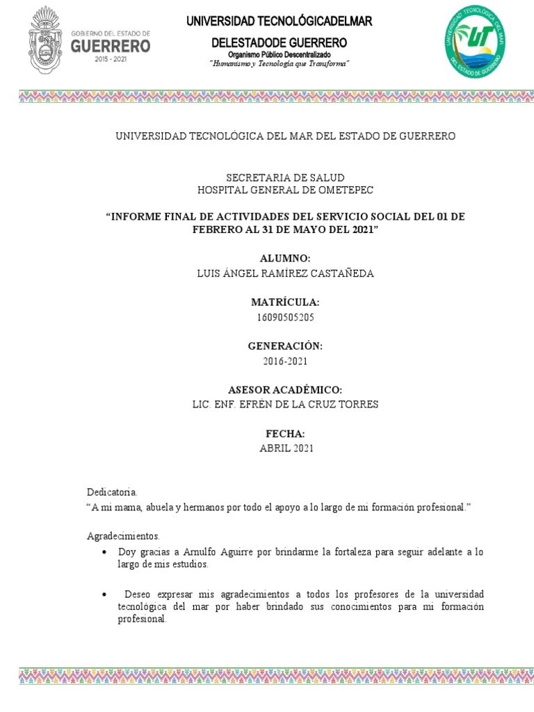 Informe de La Utmar Hgo 2021 | PDF | Hospital | Enfermería