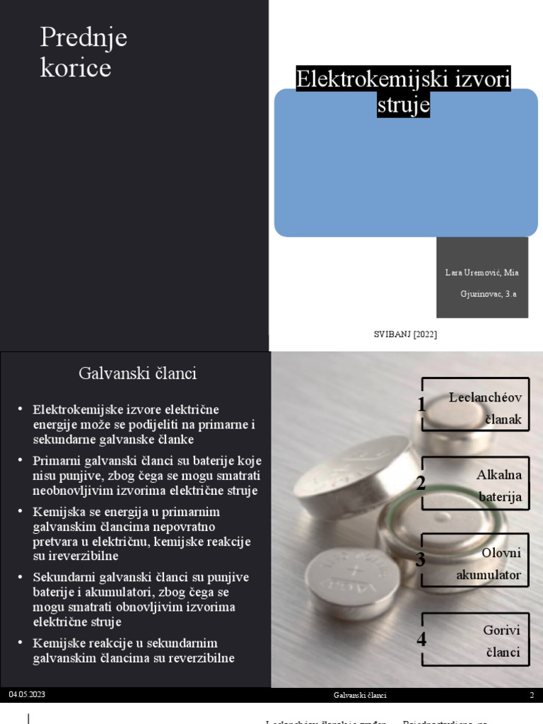 Elektrokemijski Izvori Struje | PDF