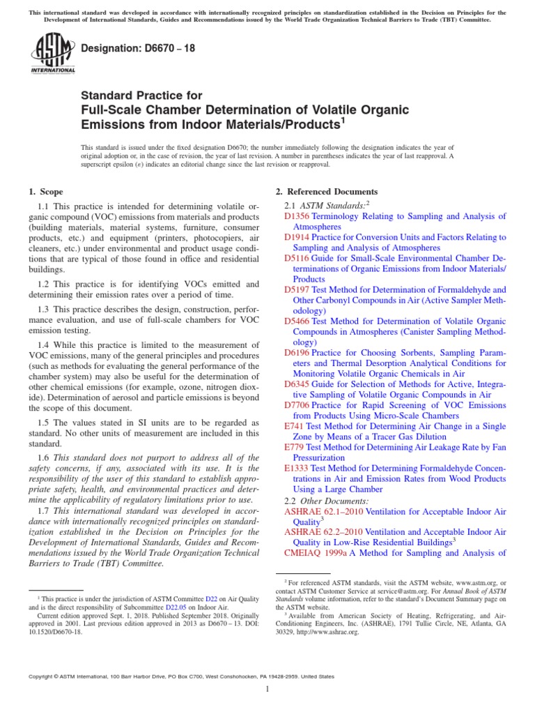 Astm D6670-2018 | PDF